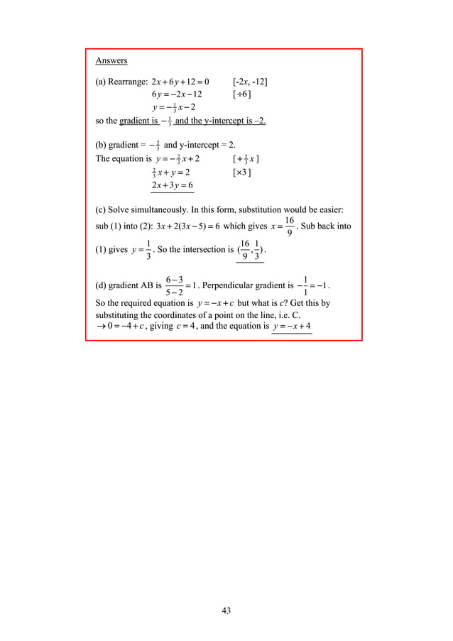 Maths Revision Notes - IGCSE | PDF