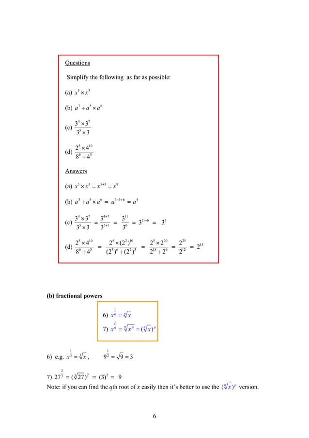Maths Revision Notes - IGCSE | PDF
