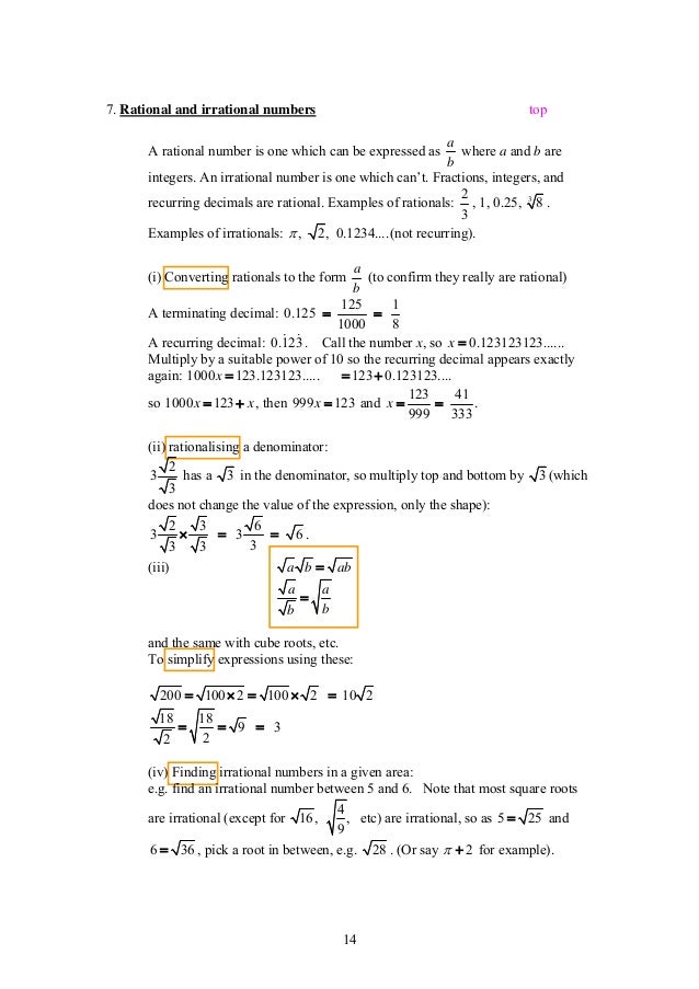 Maths Revision Notes Igcse 5775