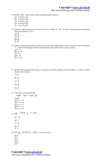 Math soal @1 | PDF