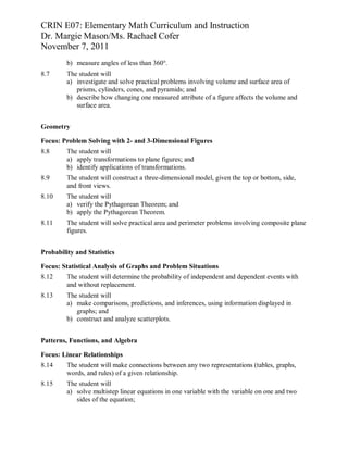 Math sol common core overview | PDF