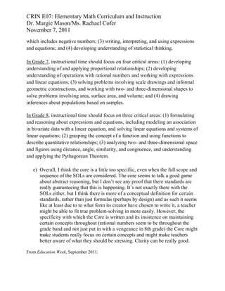 Math sol common core overview | PDF