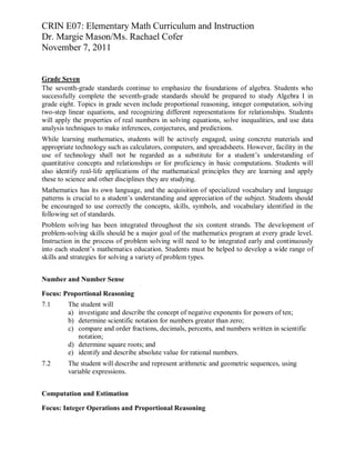 Math sol common core overview | PDF