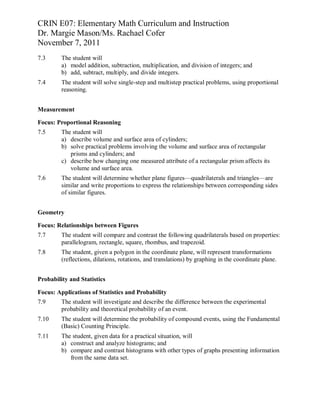 Math sol common core overview | PDF