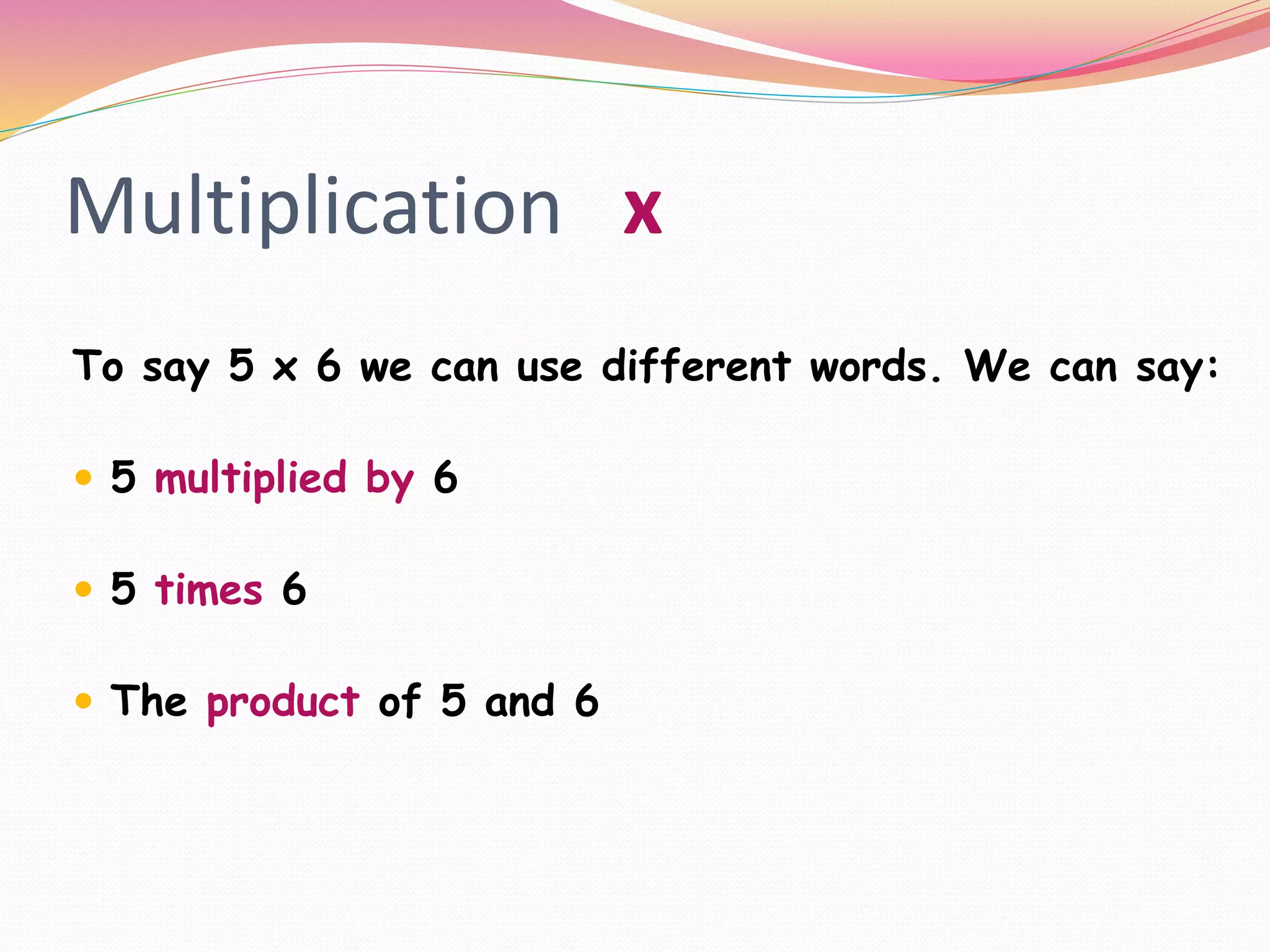 Maths operations | PPTX