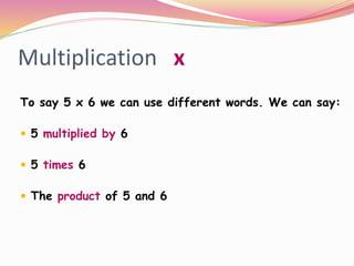 Maths operations | PPTX
