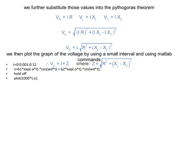 lcr circuit implementation using matlab | PPT