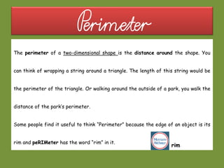 Mathematics: Perimeter and Area Lesson | PDF