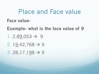 Place value, face value | PDF