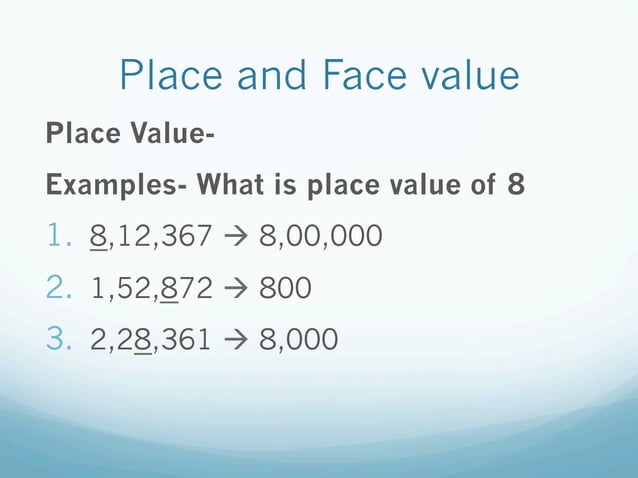 Place value, face value | PDF
