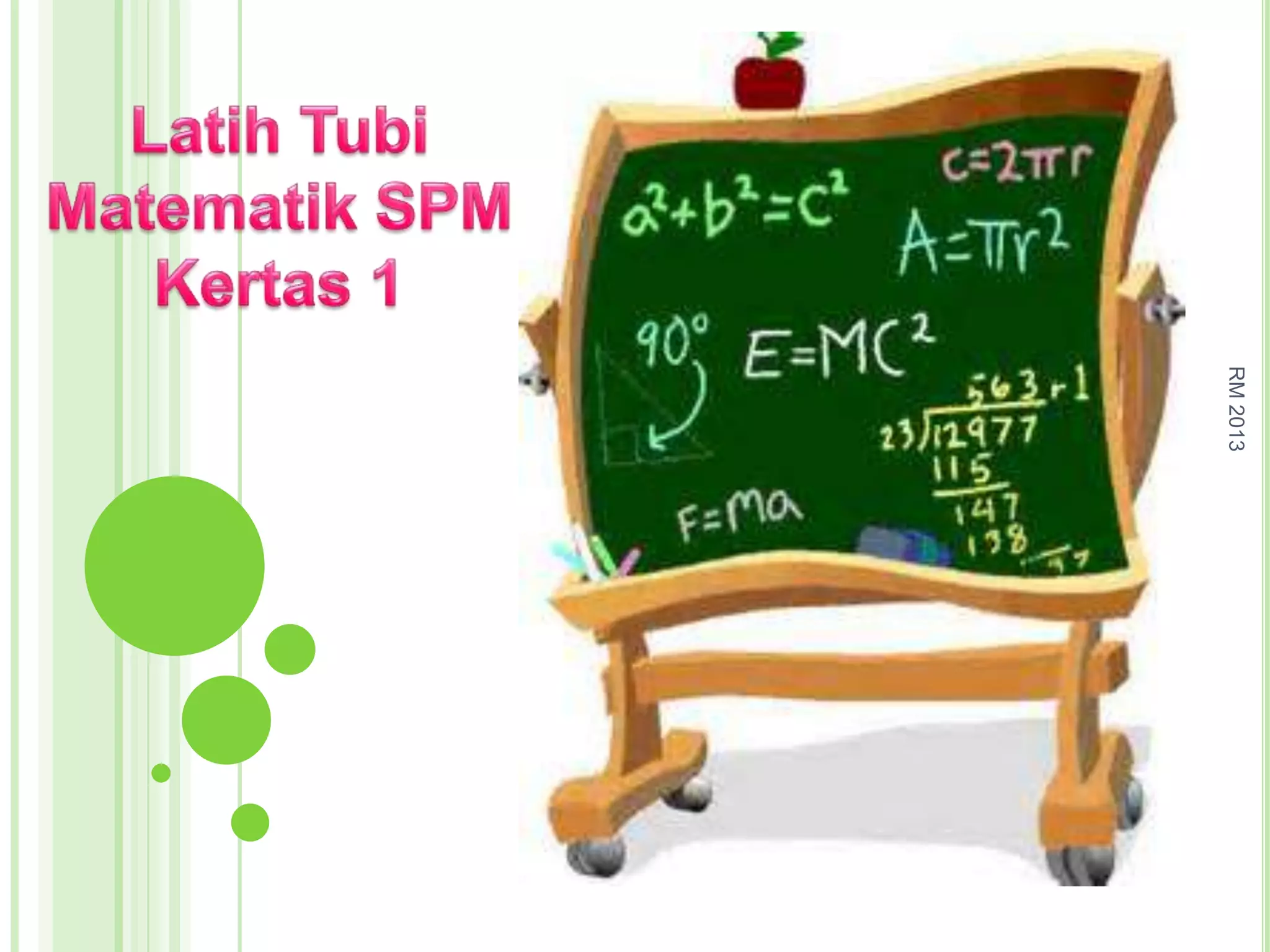 Math spm set 2 | PPTX | Science