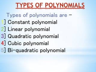 Maths polynomials | PPTX