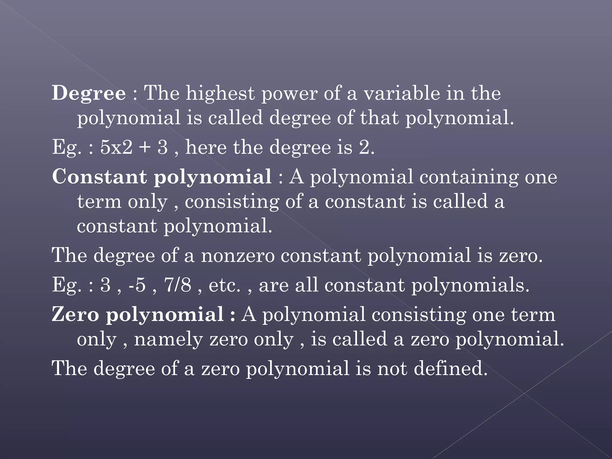 Maths polynomials 9th | PPT