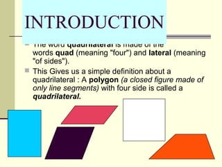 Maths porject work - quadrilaterals - nihal gour | PPT