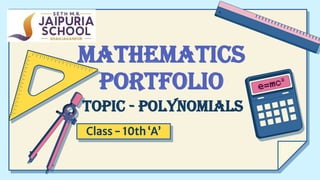 Maths portfolio manvi | PPTX
