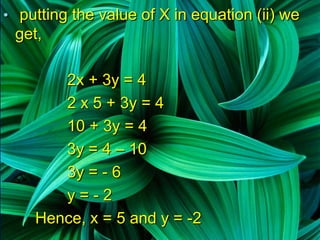 LINEAR EQUATION IN TWO VARIABLES PPT | PPTX