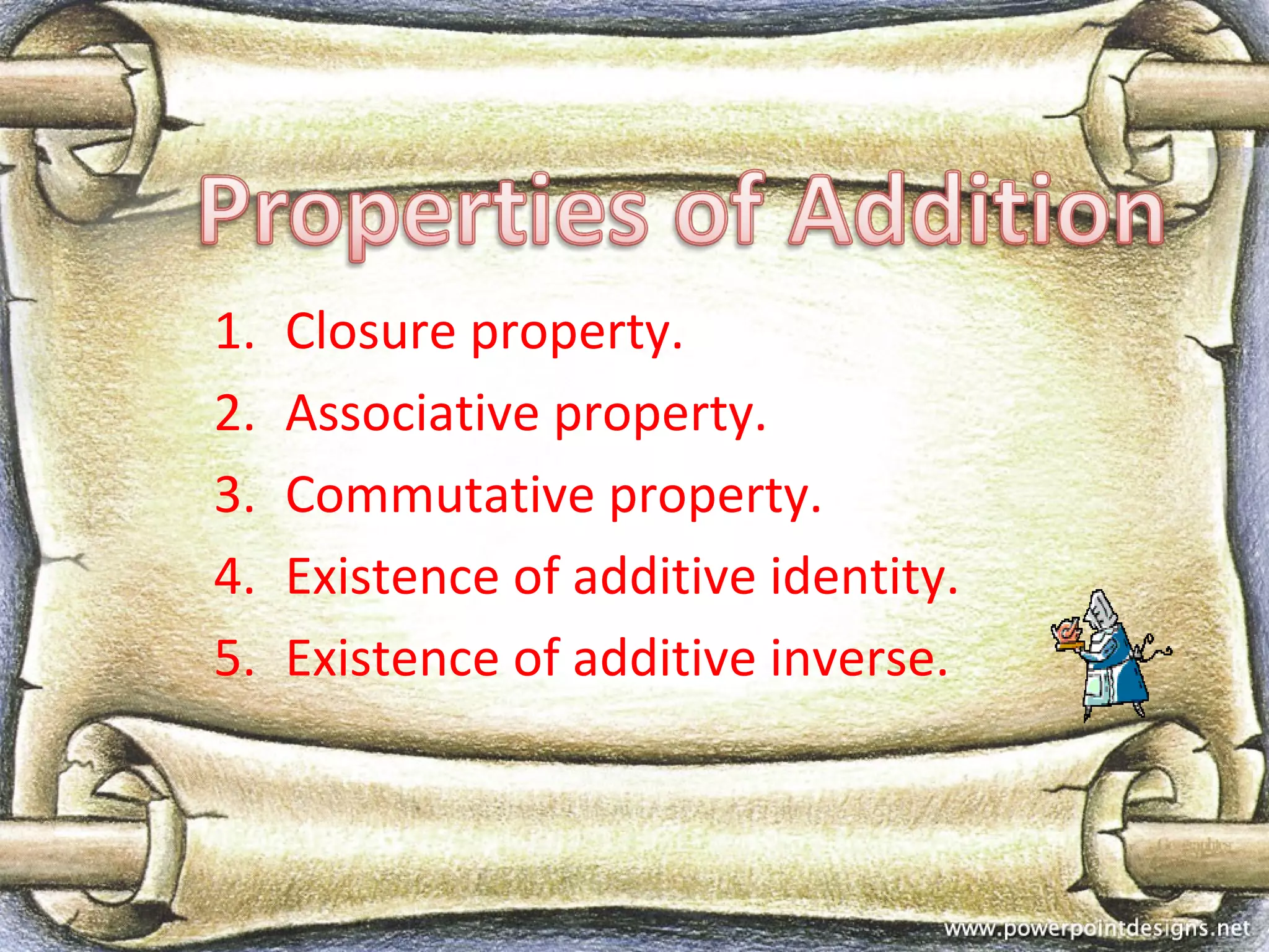 Properties of addition | PPT