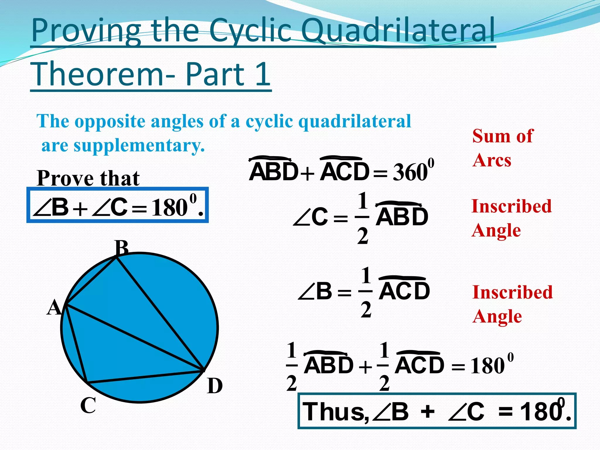Cyclic Quadrilateral | PPTX
