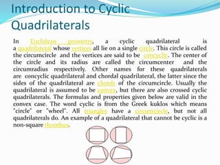 Cyclic Quadrilateral | PPTX