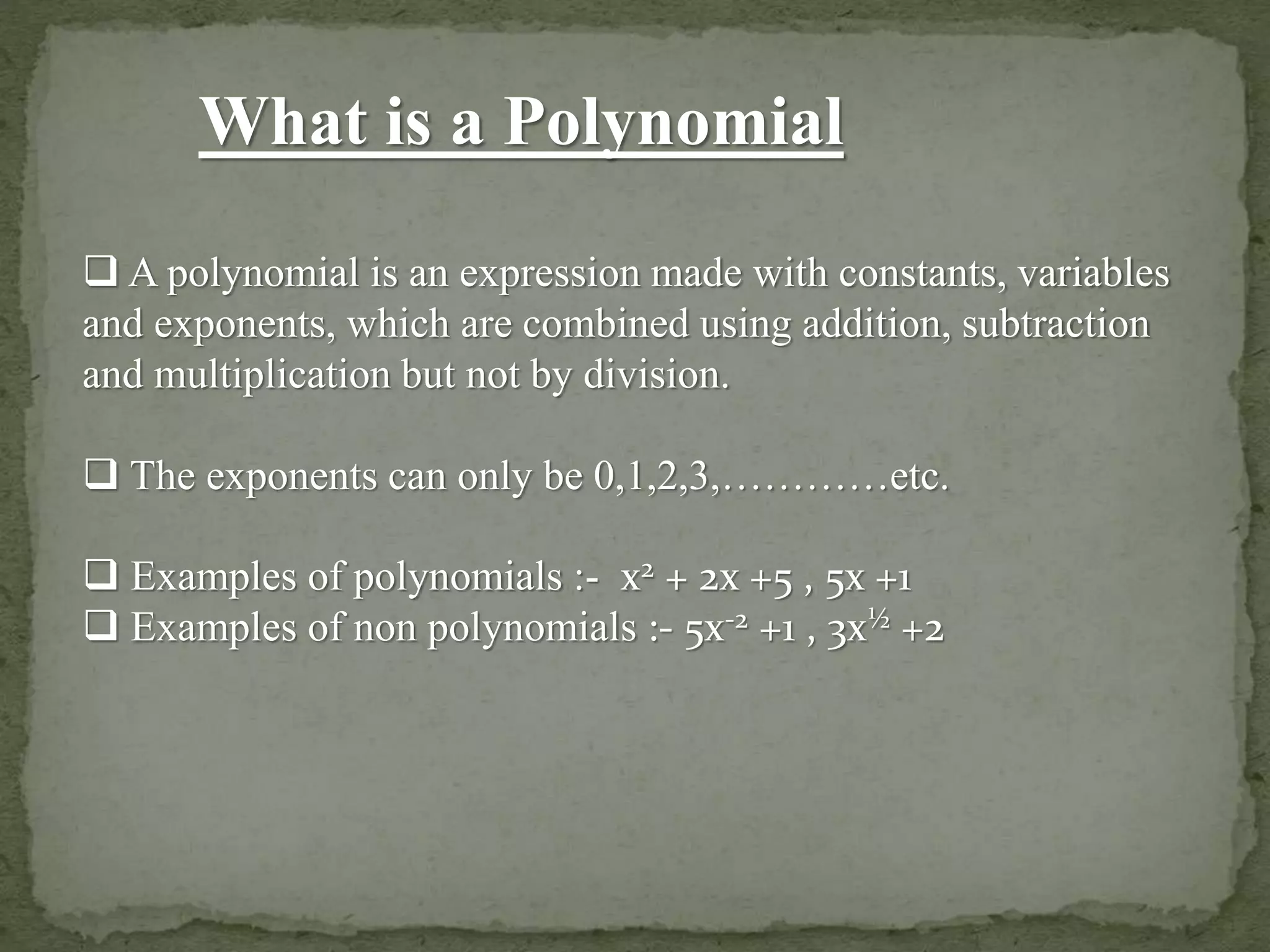 About Polynomials by Shashank Bandre Class 10th CBSE | PPTX