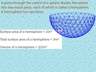surface area and volumes class 9th | PPTX