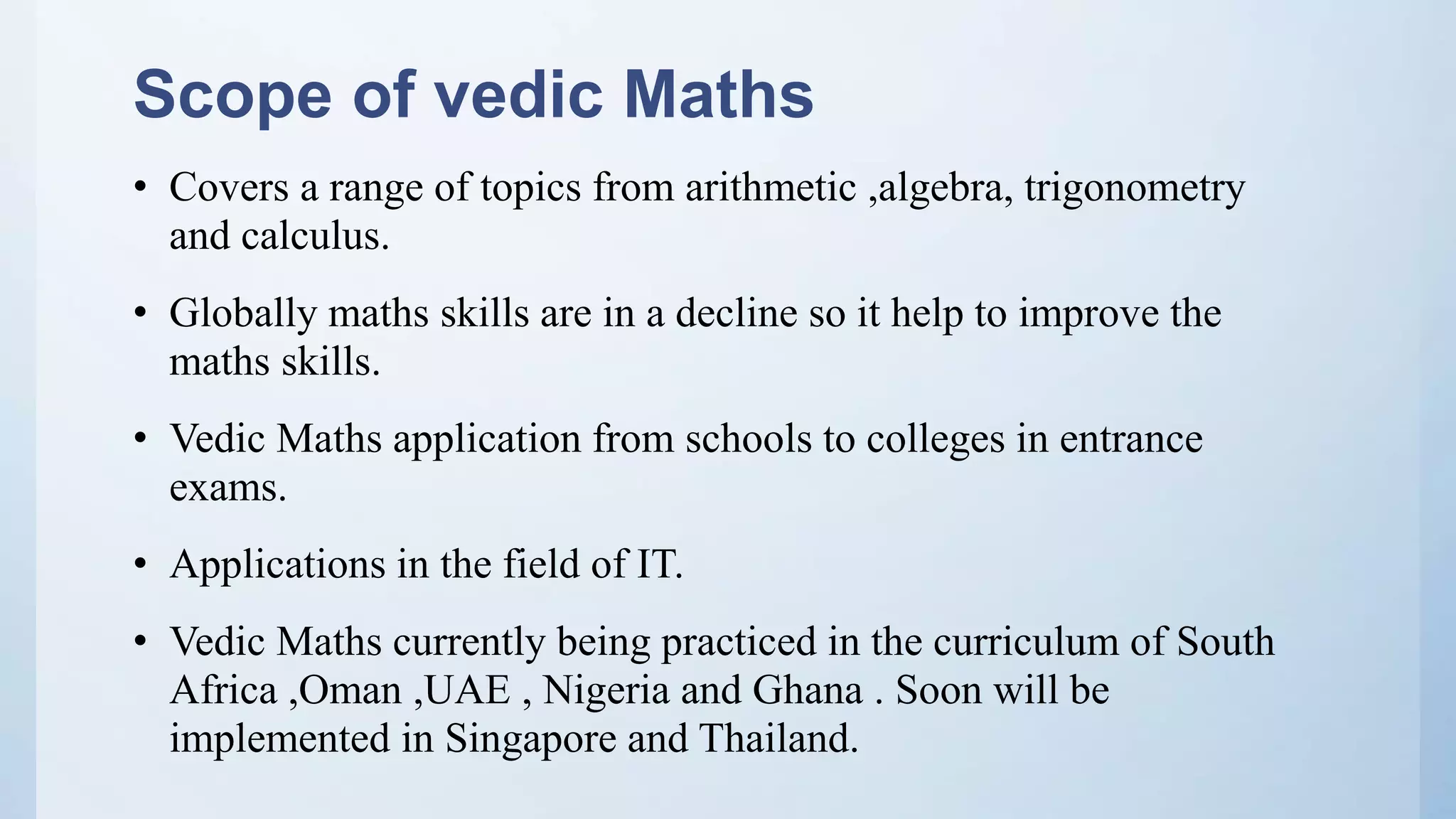Vedic maths ppt by lakshay virmani | PPTX