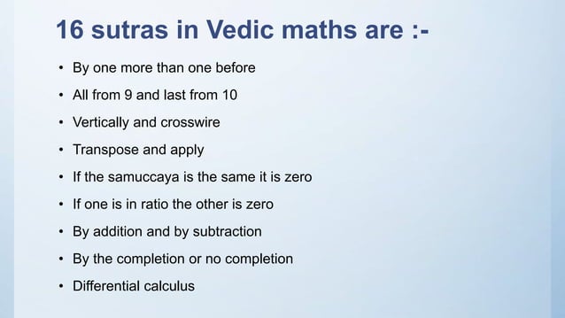 Vedic maths ppt by lakshay virmani | PPTX