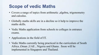 Vedic maths ppt by lakshay virmani | PPTX