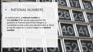 THE NUMBER SYSTEM | PPT