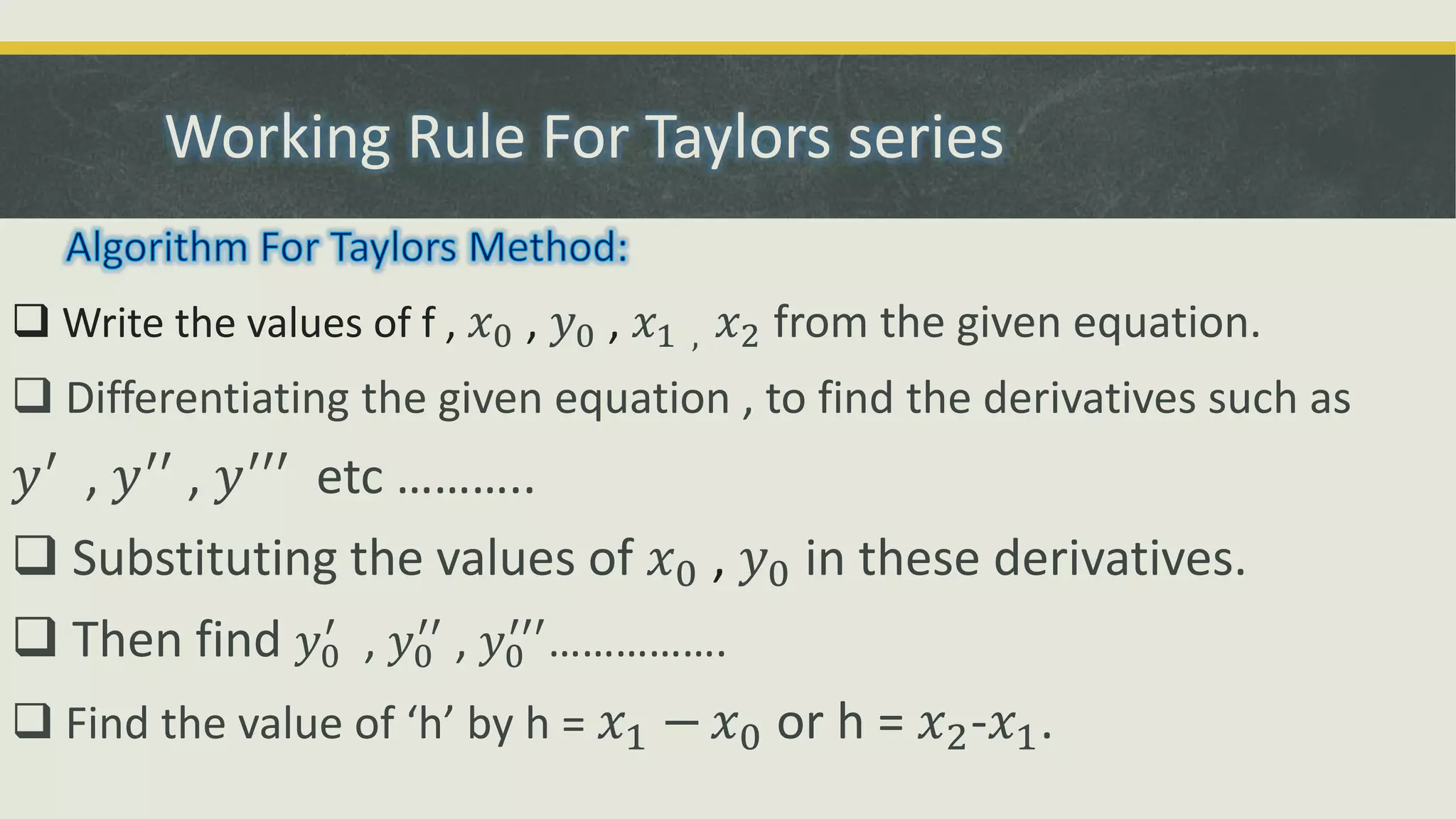 Taylors series | PPT