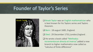 Taylors series | PPT