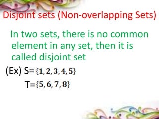 Business Mathematics - Types of sets | PPTX
