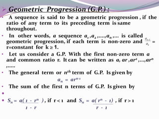 Sequences and Series (Mathematics) | PPTX
