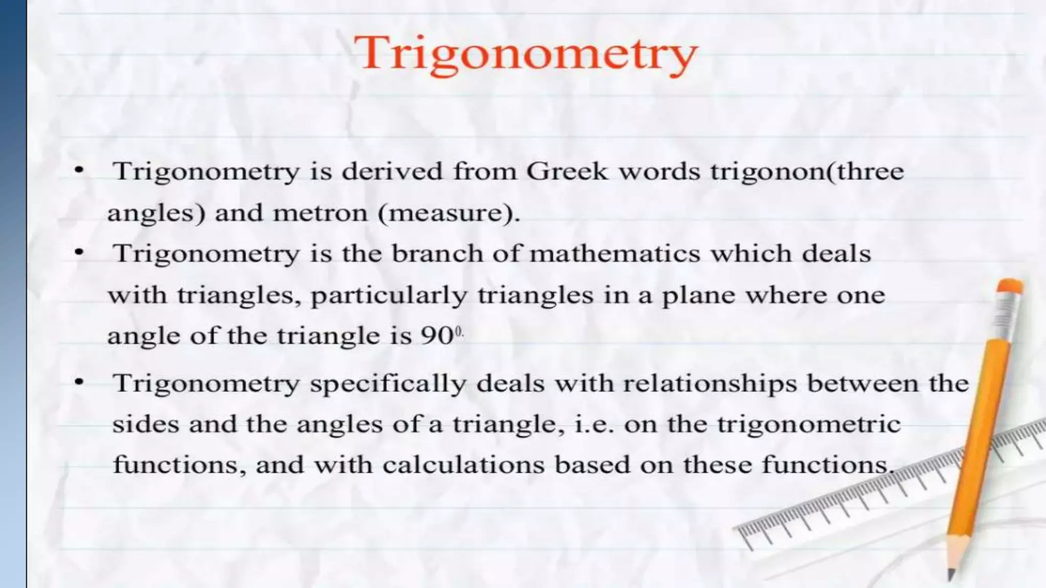 Trigonometry Maths ppt | PPT