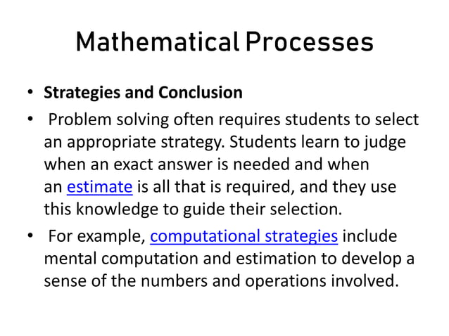 mathematical process | PPTX
