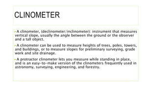 Clinometer/Inclinomether Instrument Maths | PPTX