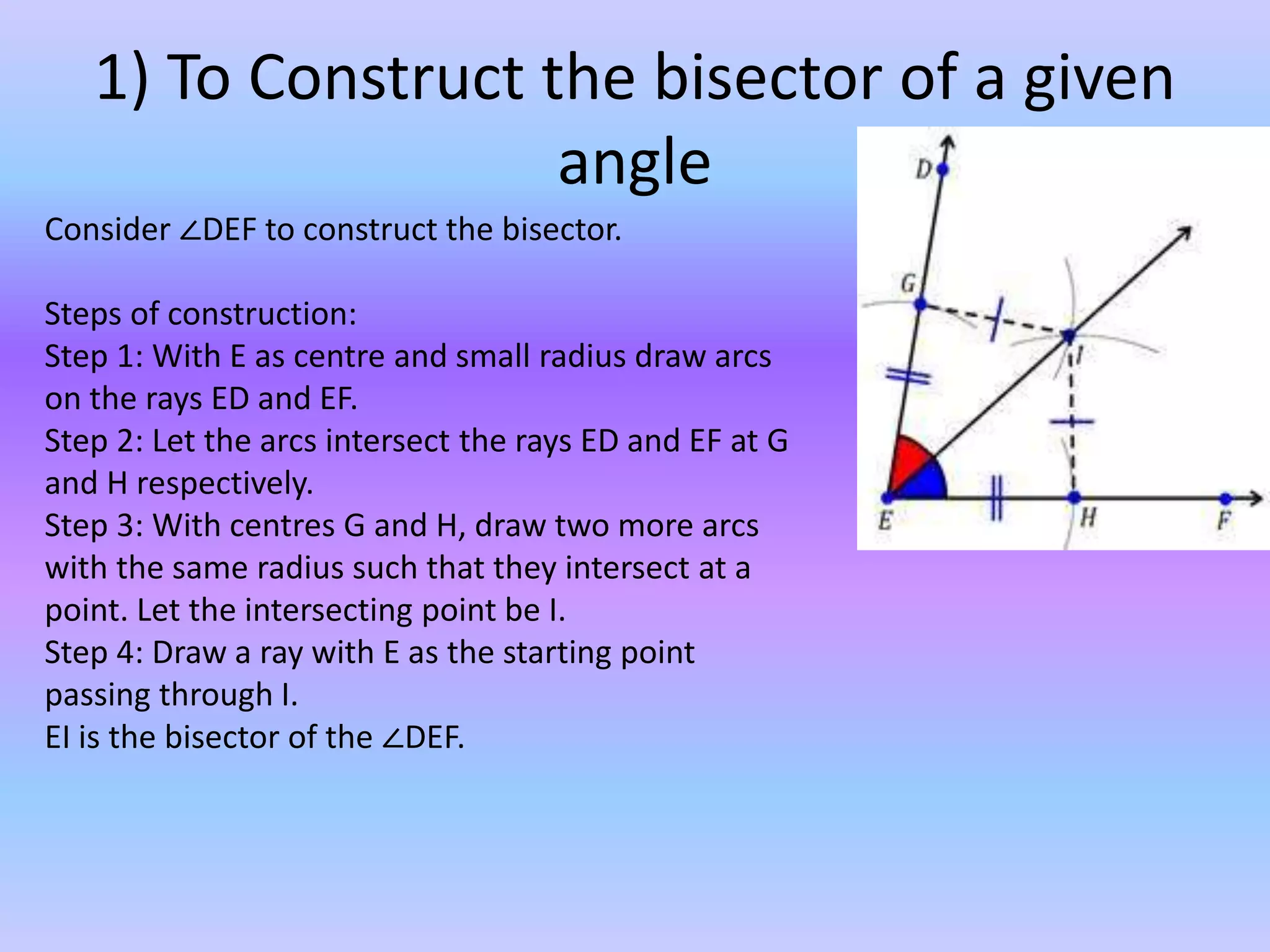 Construction of maths class 9th | PPTX