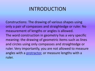 Construction of maths class 9th | PPT
