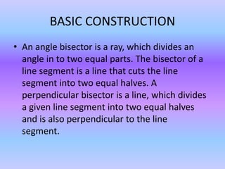 Construction of maths class 9th | PPTX