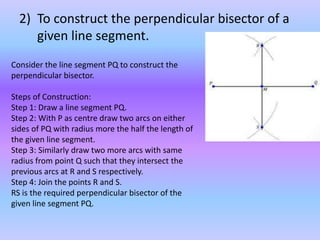 Construction of maths class 9th | PPT