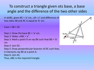 Construction of maths class 9th | PPTX