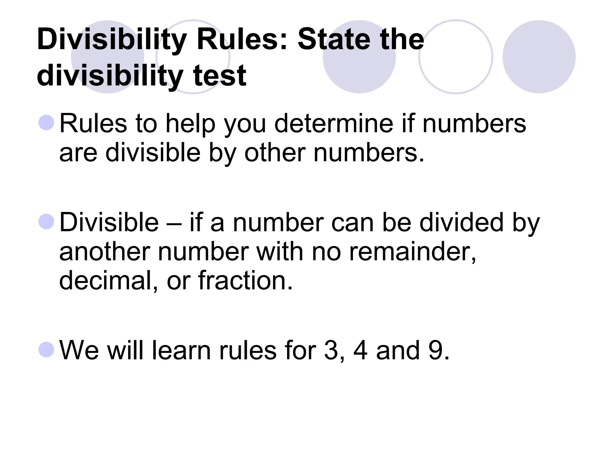 Divisibility test of 3, 4, 9, and divisibility rule..pptx