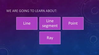Maths ppt line, line segment, point and ray (1) | PPSX