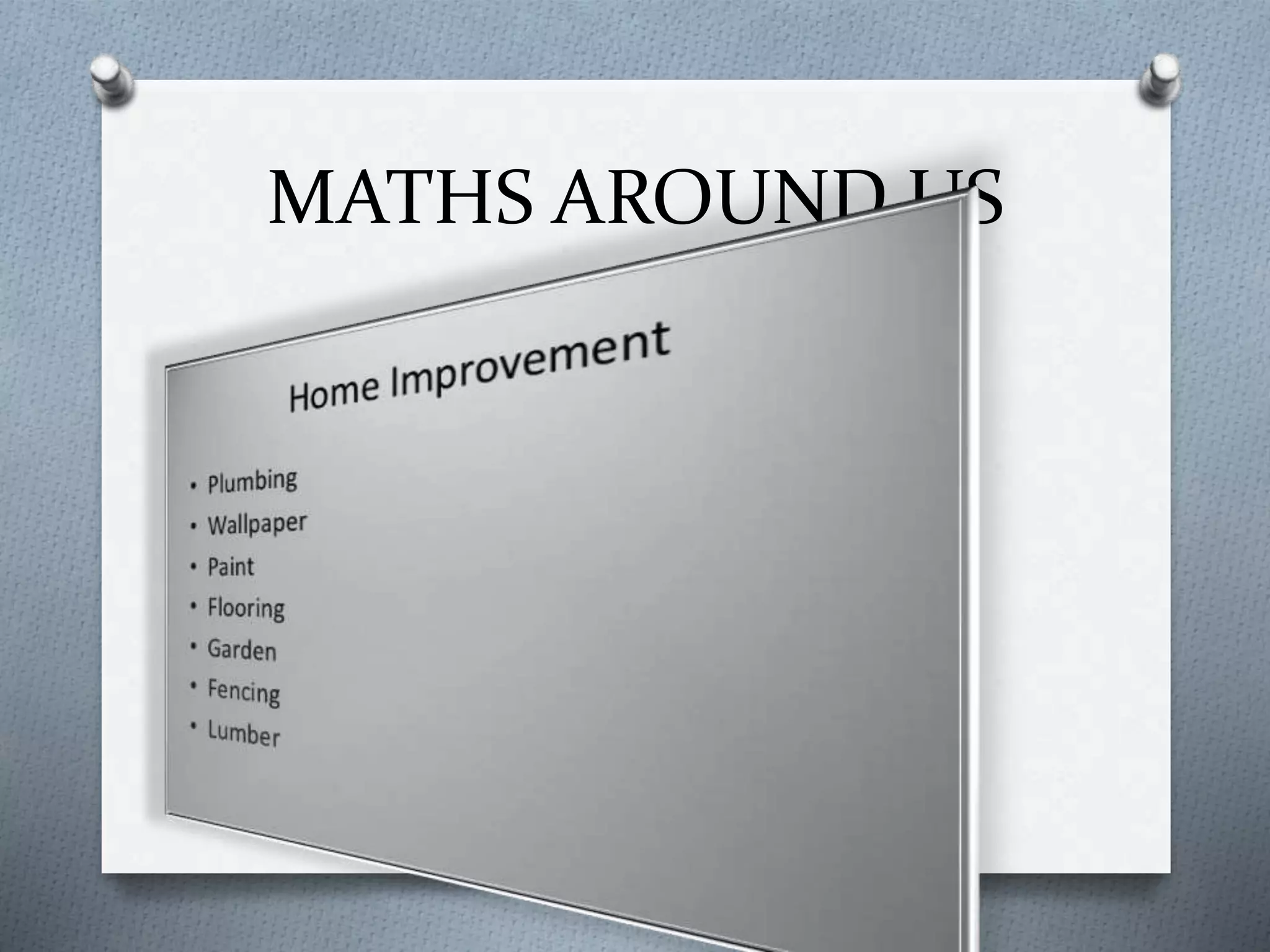 Math's ppt on maths around us made by jatin vaswani | PPTX