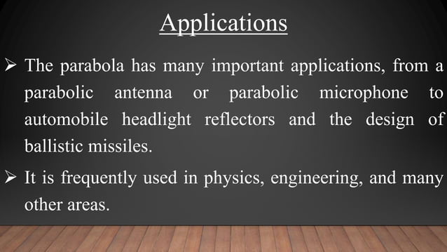 Maths PPT on parabola Class 11.pptx | Physics | Science