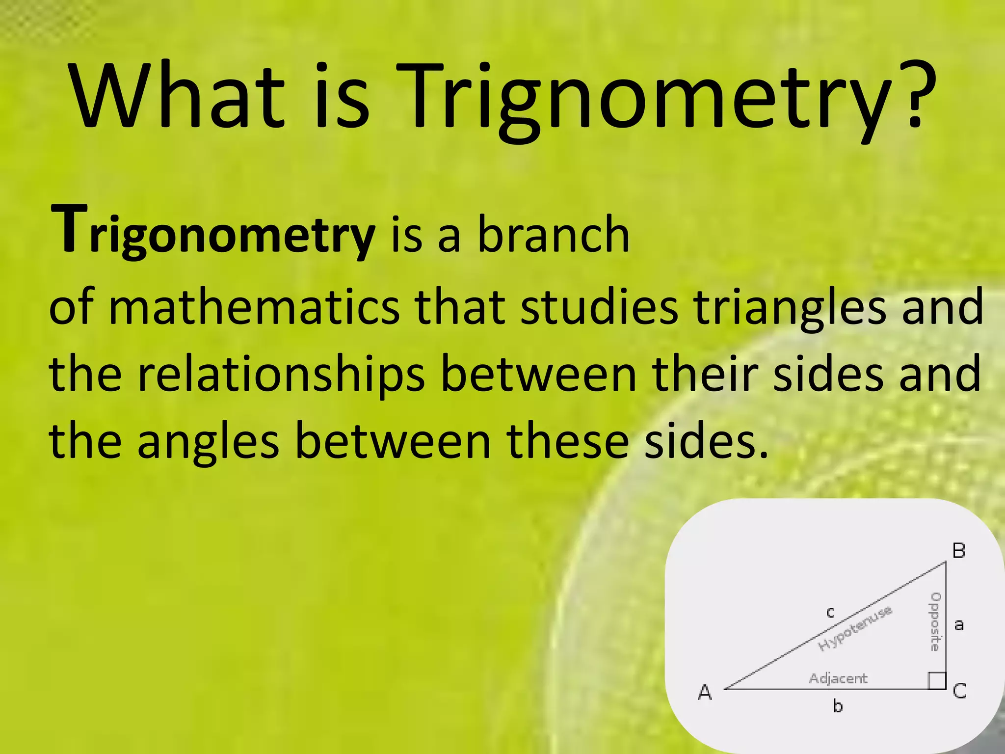 maths ppt on some applications of trignometry | PPTX