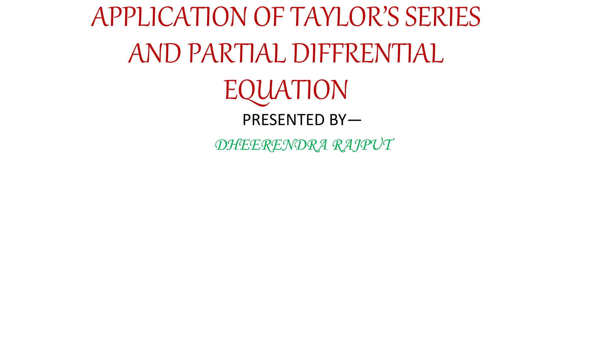 Maths ppt partial diffrentian eqn | PPT