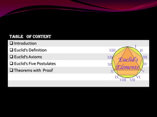 Mathematics Euclid's Geometry - My School PPT Project | PPTX