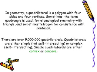 Maths ppt (quadrilaterals) | PPT