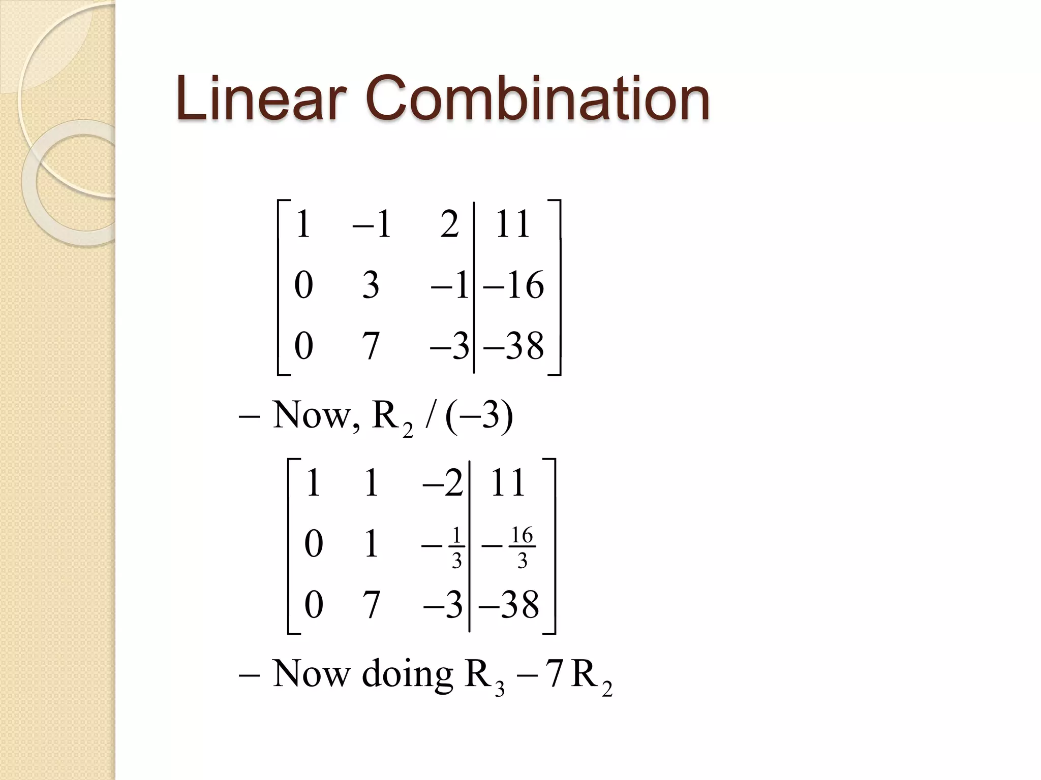 Linear Combination, Span And Linearly Independent, Dependent Set | PPTX